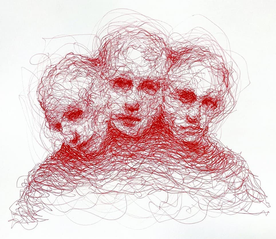 Adam Riches Ballpoint Pen Drawings