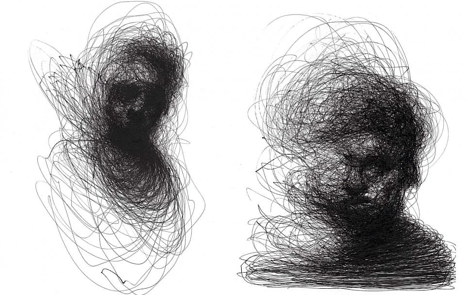 Adam Riches Ballpoint Pen Drawings